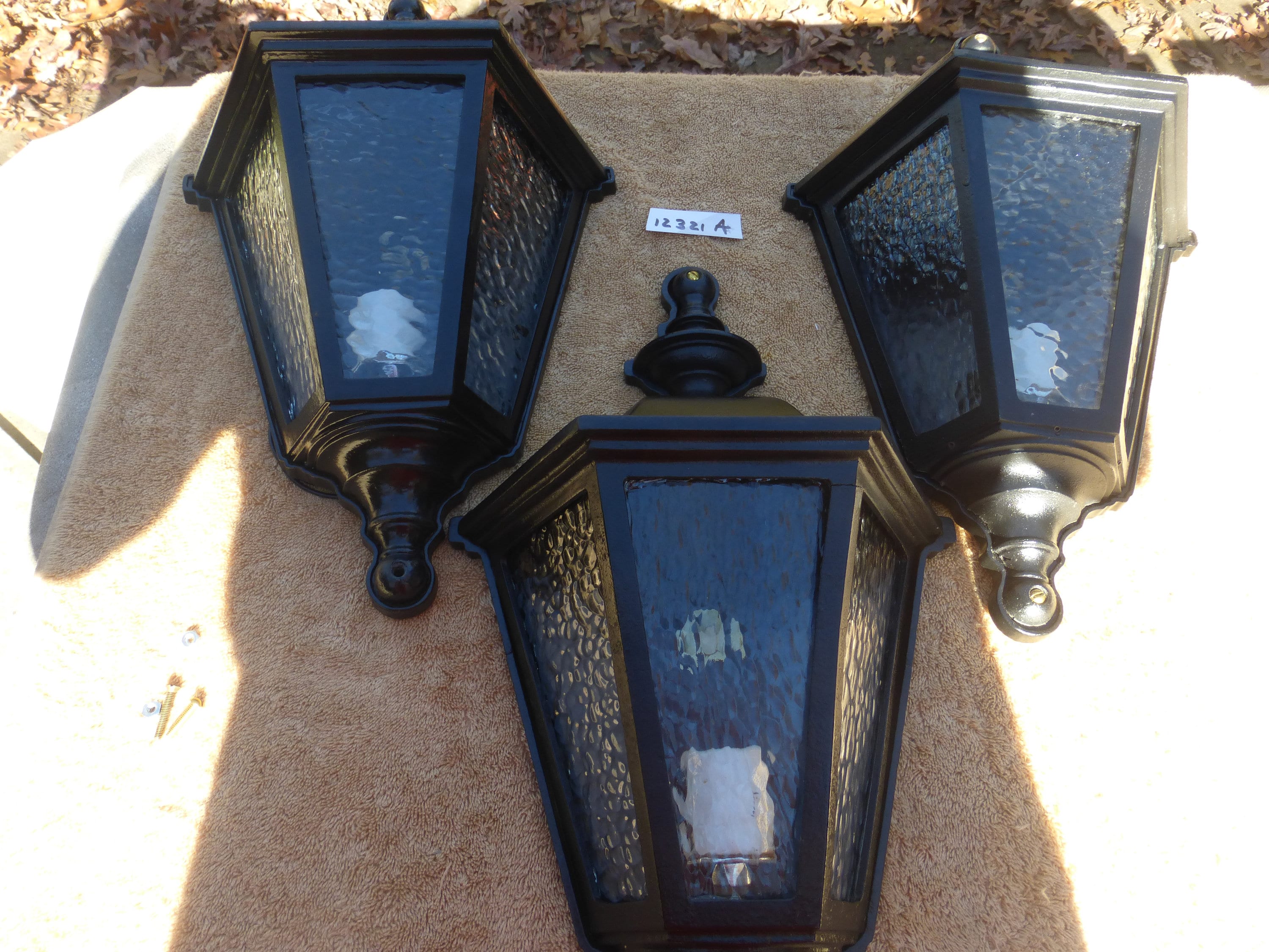 ONE Antique Arts Crafts Tudor Gothic Porch Lantern Wall Light Sconce ...