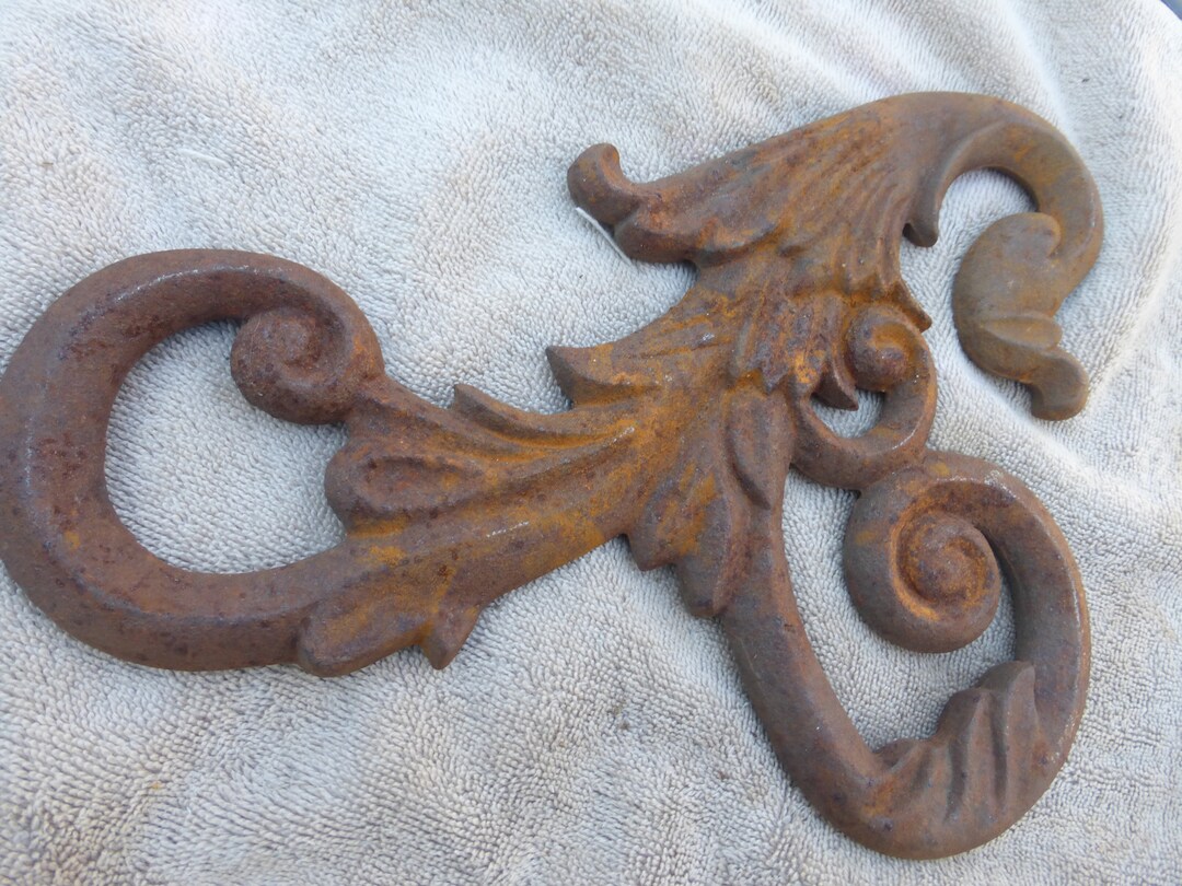 ONE Vintage Antique Architectural Decorative Ornamental Cast Iron Panel ...