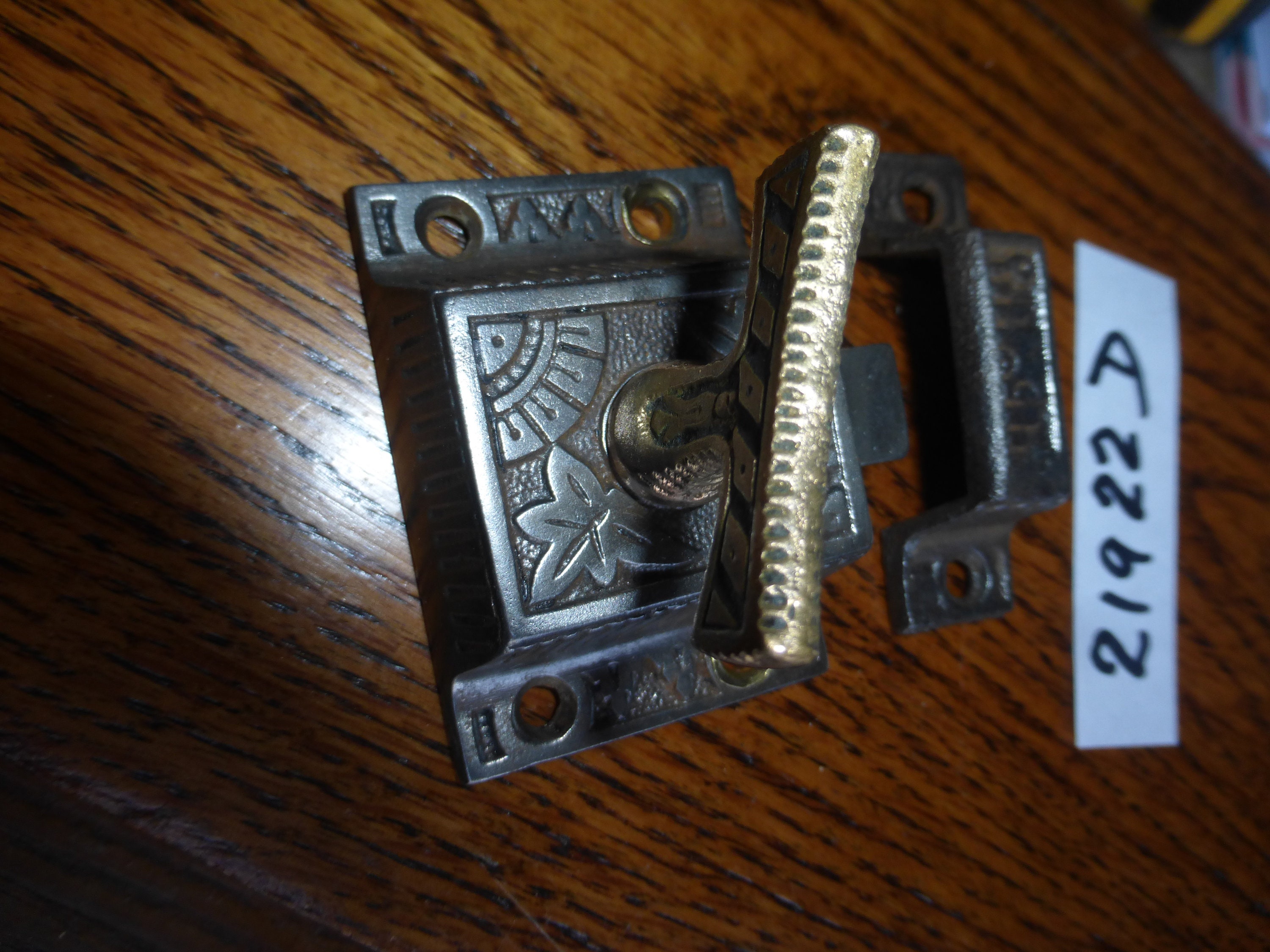 Vintage Antique Iron Brass Cabinet Lock and Keeper 21922 DM - Etsy