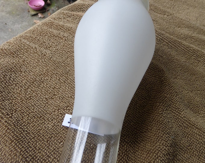 Vintage Antique Frosted Glass Kerosene Lamp Chimney Bulge 3521 G - Etsy