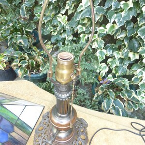 Vintage Antique Stained Glass "gas" Lamp 101022 D - Etsy