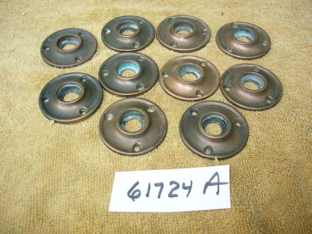 10 Vintage Antique Cast Brass Rosettes Door Knob Back Plates 61724 A - Etsy