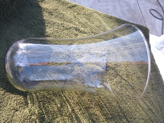 LARGE Bell Shaped Flared Glass Shade Cover - Etsy