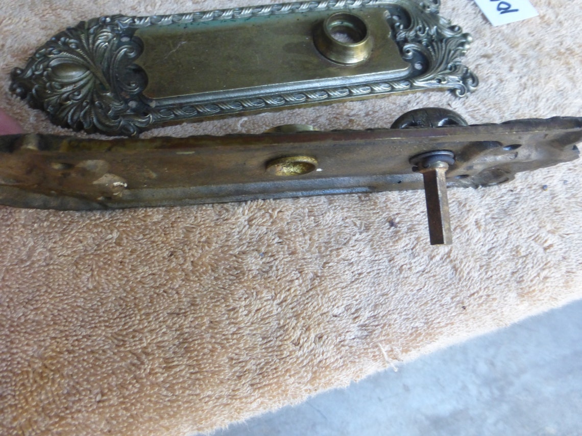 Vintage Antique 4 Pc Cast Brass Victorian Door Hardware Set - Etsy