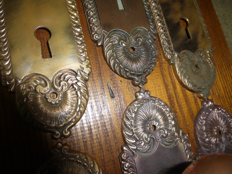 Vintage Antique Cast Brass 12 Pc Victorian Door Hardware Set - Etsy