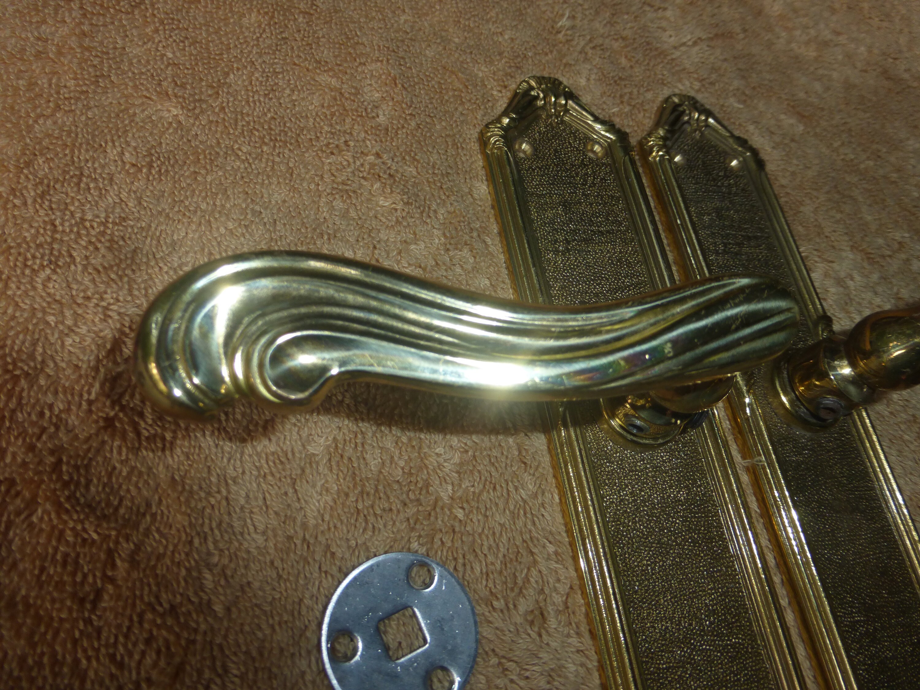 Vintage Antique 7 Pc Brass Deco Door Hardware Set 101221 B - Etsy