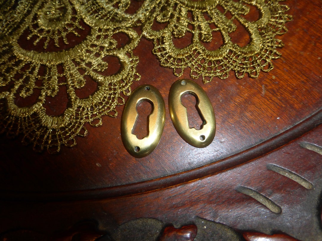 ONE Solid Brass Oval Shaped Keyhole/keyhole Cover 92620 D - Etsy