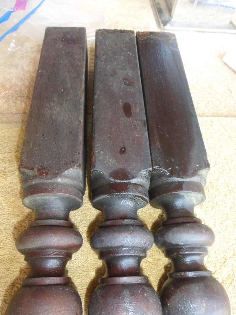 3 Vintage Antique Spiral Twist Oak Table Legs 32523 B - Etsy