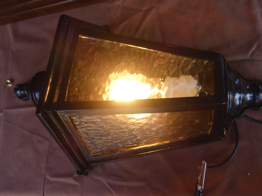ONE Antique Arts Crafts Tudor Gothic Porch Lantern Wall Light Sconce ...