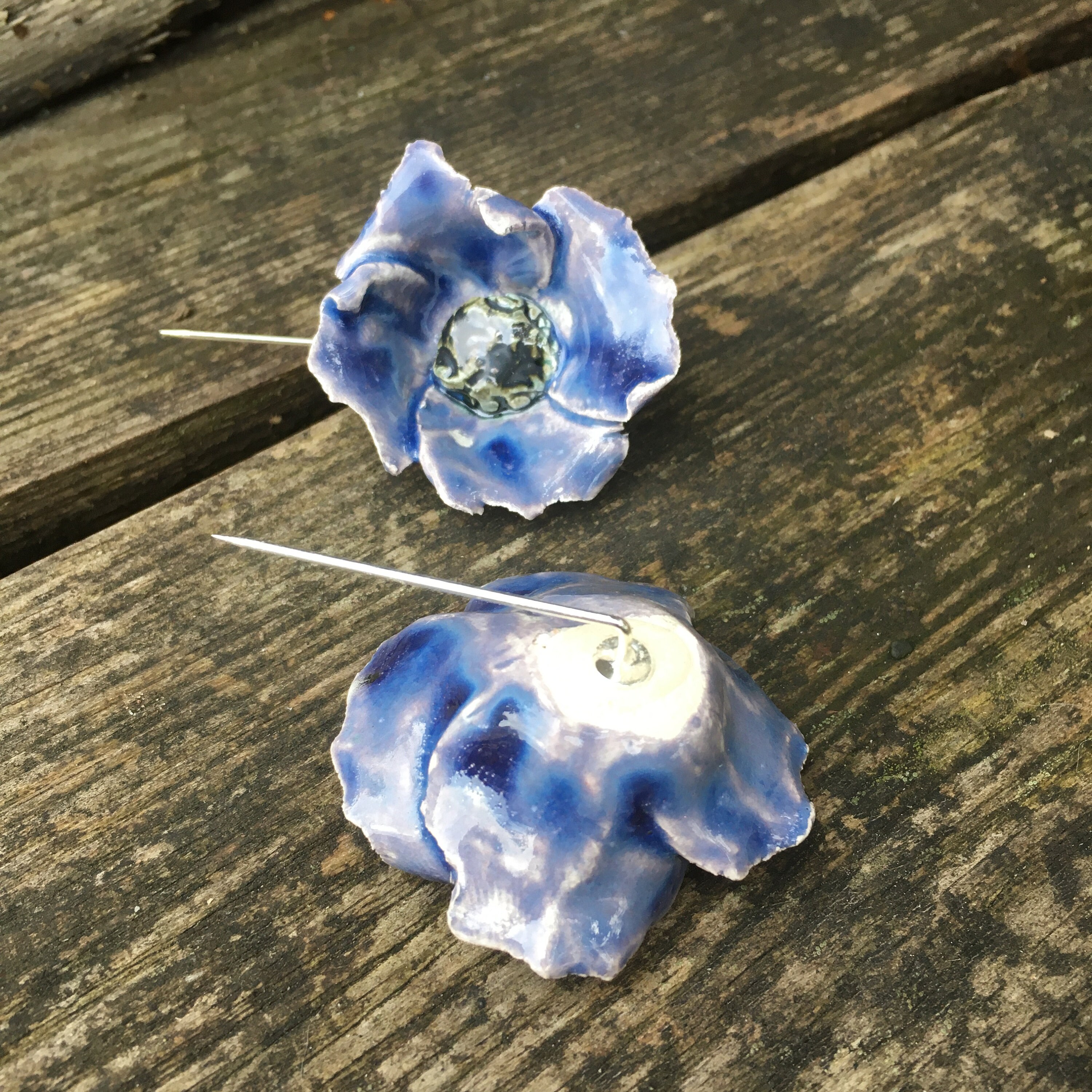 Purple Poppy Pin Flower Brooch Handmade Ceramic Poppy Lapel - Etsy UK