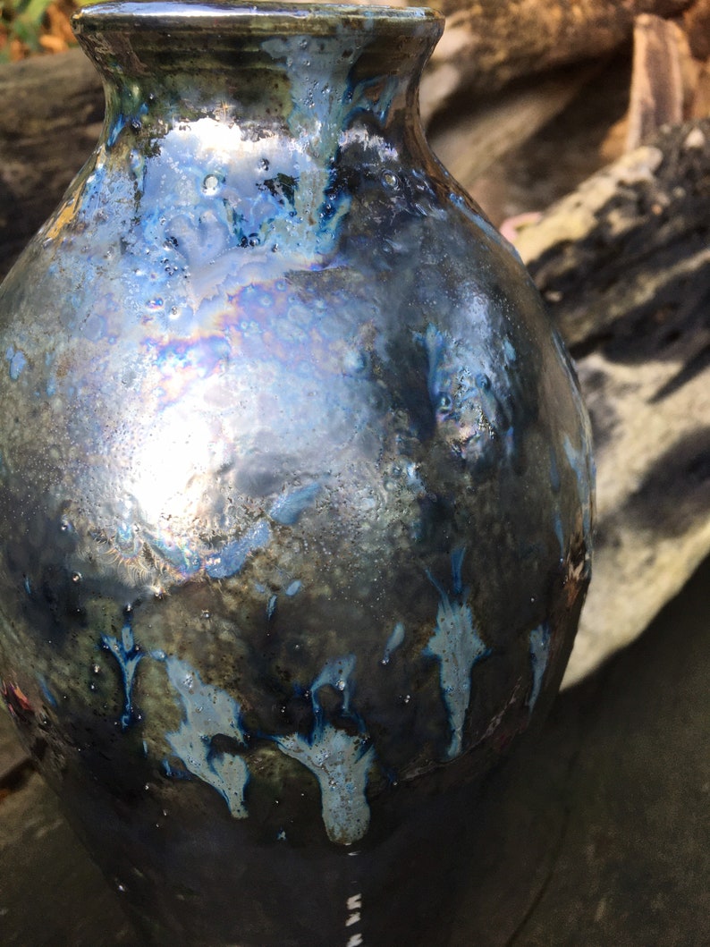 Glazed Ceramic Vase Urn Shaped With Blue Marine Underwater - Etsy UK