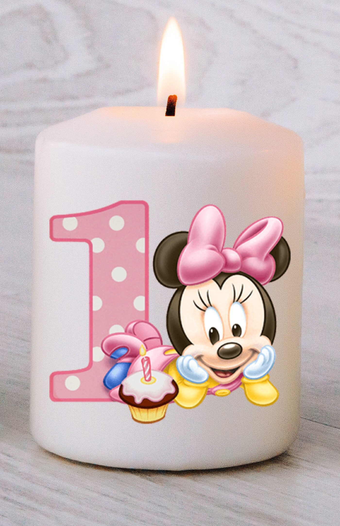 Baby Minnie Mouse Candle