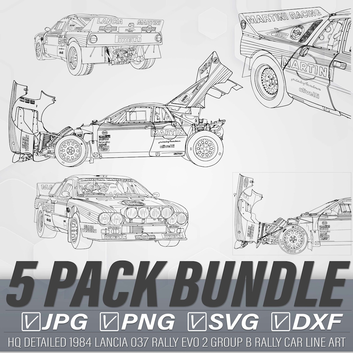 Unique HQ Detailed 1984 Lancia 037 Rally Evo 2 Group B RALLY CAR. Png ...