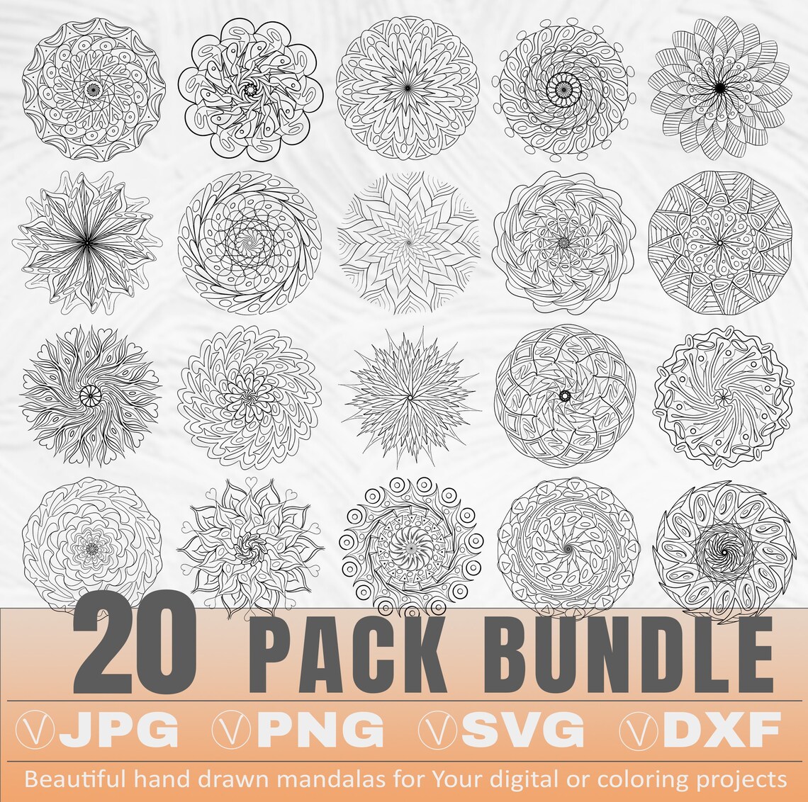 Mandala Png, Jpg, Svg, Dfx Bundle. Mandala for Cricut, Mandala Clipart ...