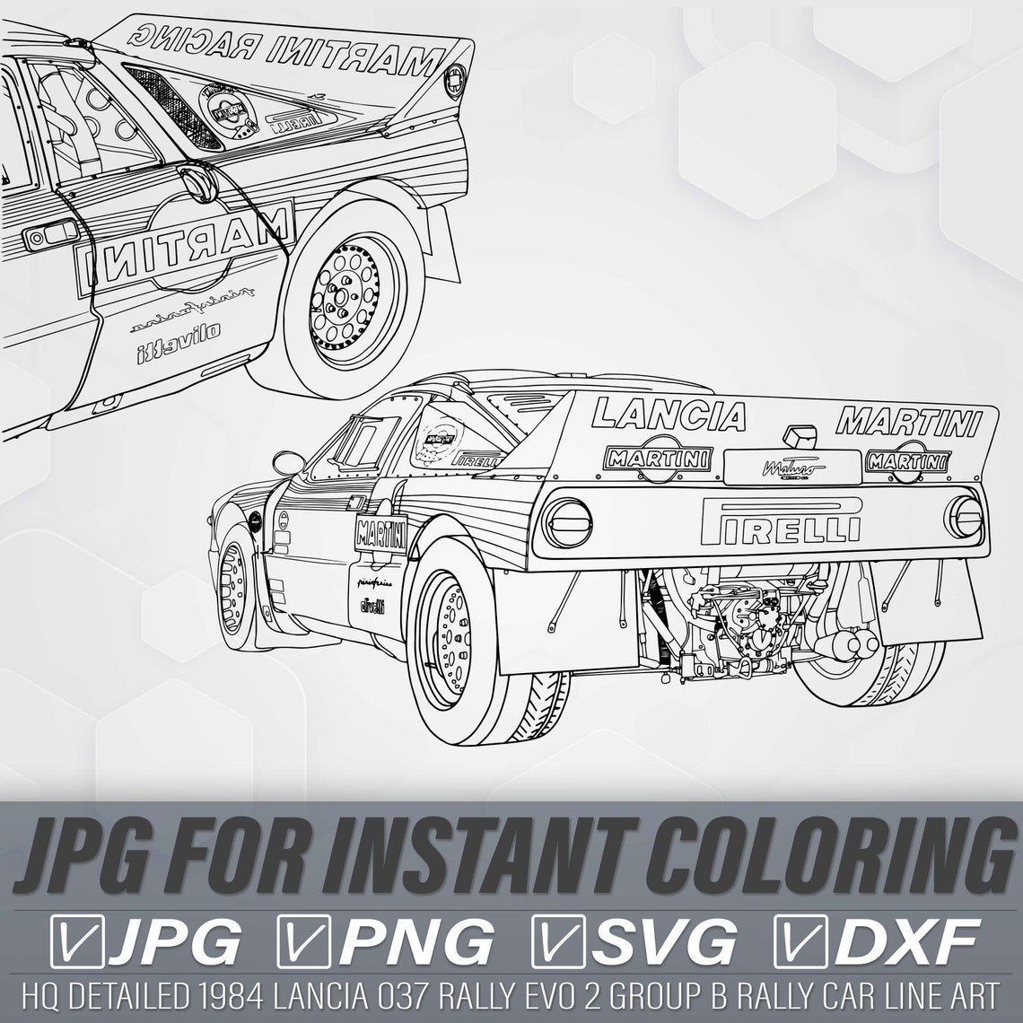 Unique HQ Detailed 1984 Lancia 037 Rally Evo 2 Group B RALLY CAR. Png ...