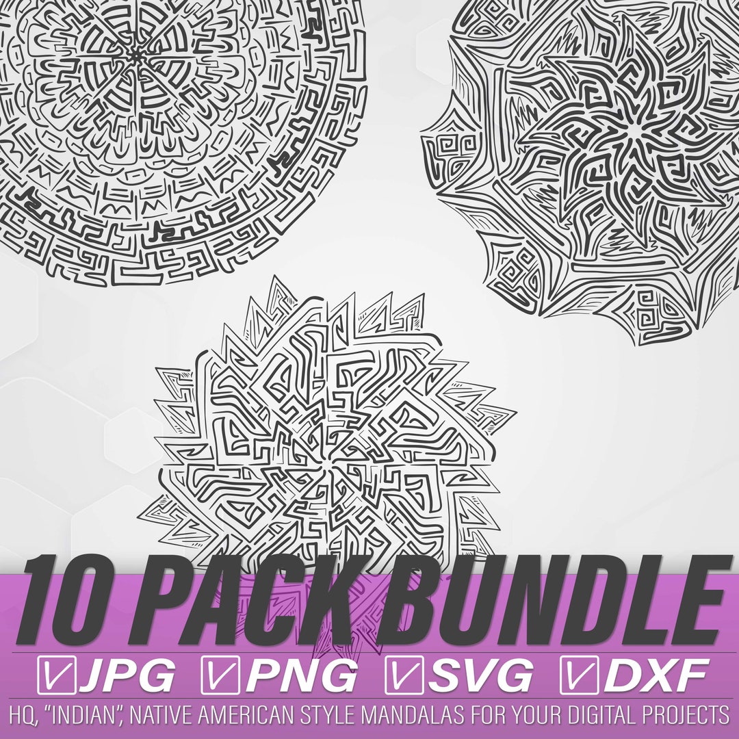 HQ "indian"/"native American"/"aztec"/"maya" Style Mandalas. Png; Svg ...