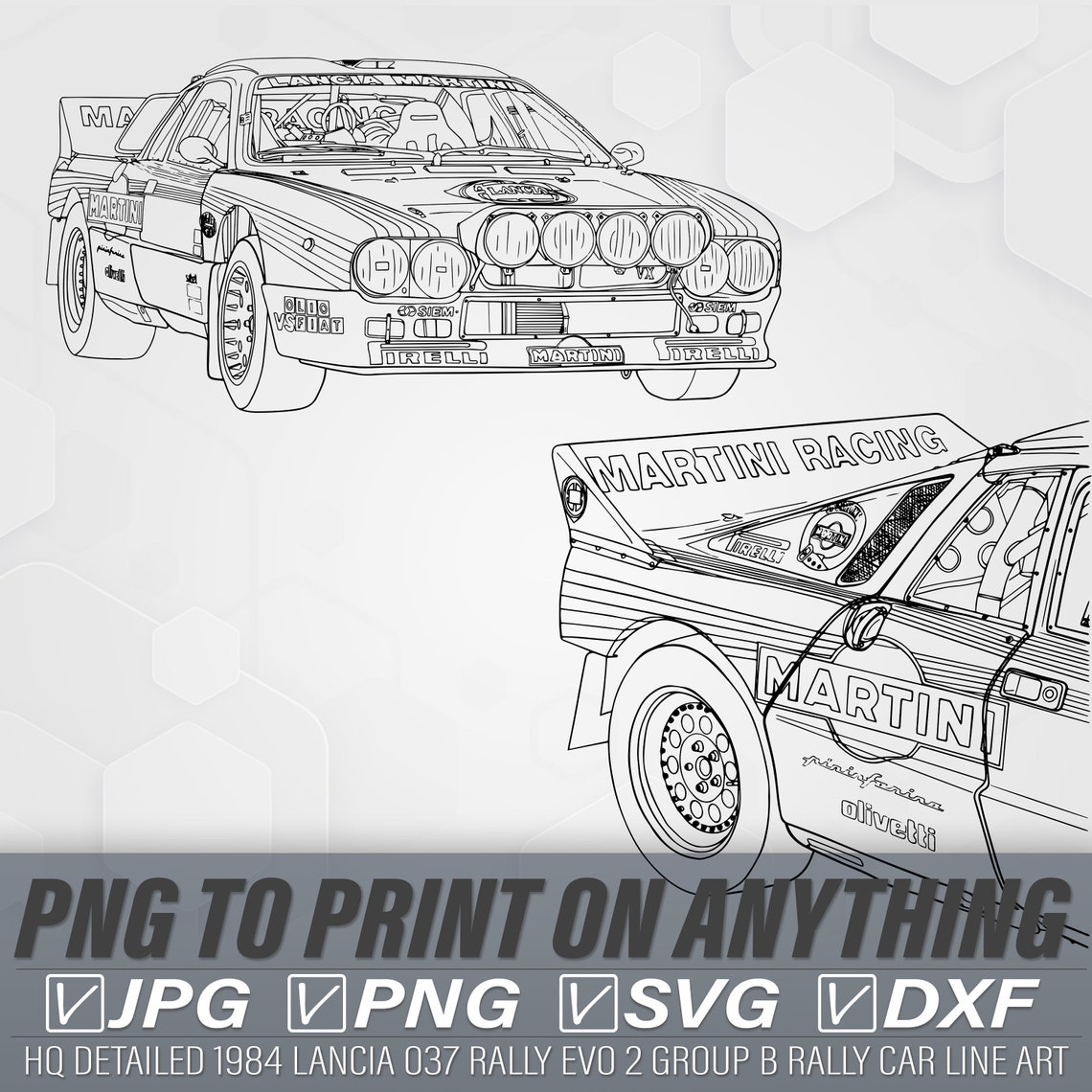 Unique HQ Detailed 1984 Lancia 037 Rally Evo 2 Group B RALLY CAR. Png ...