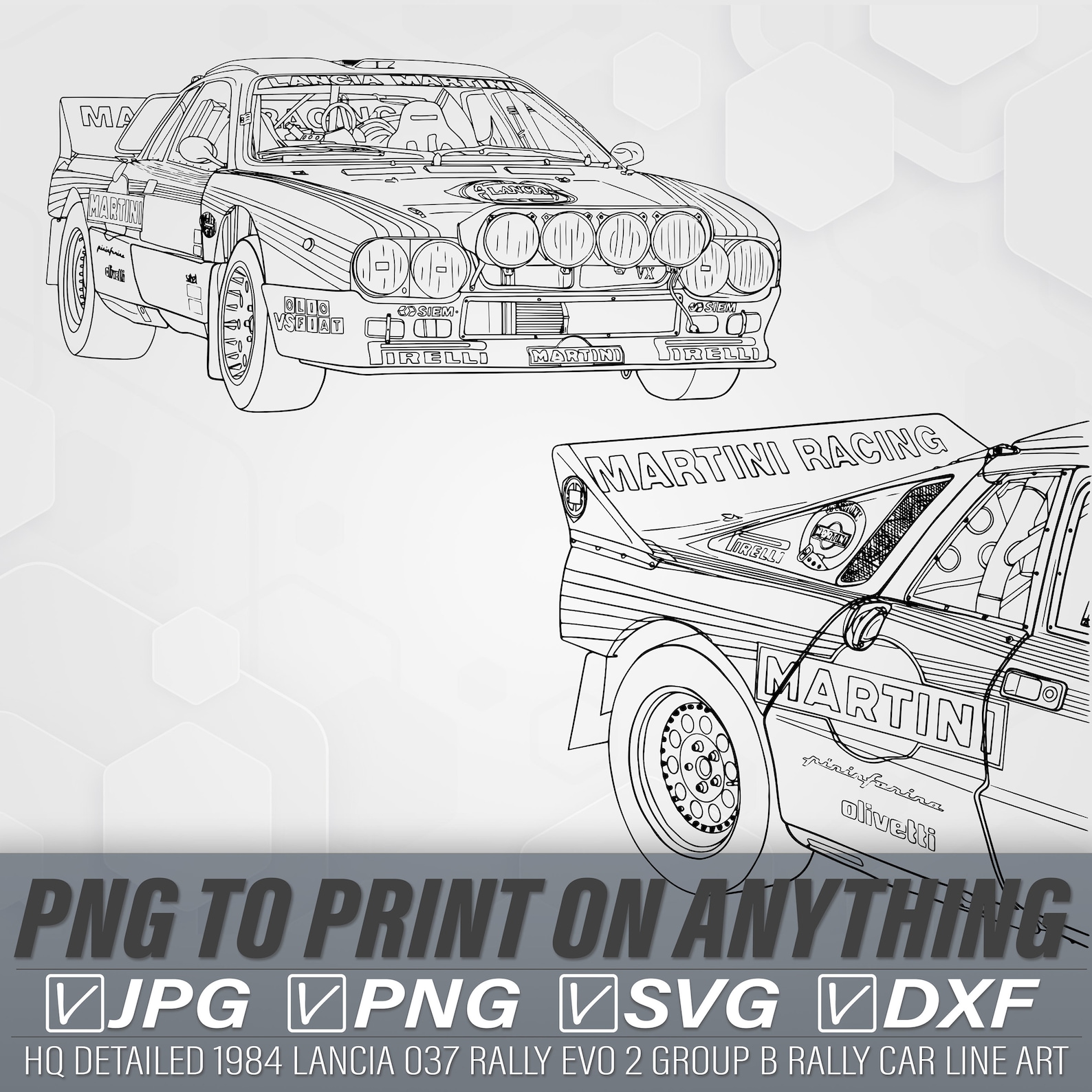 Unique HQ Detailed 1984 Lancia 037 Rally Evo 2 Group B RALLY CAR. Png ...