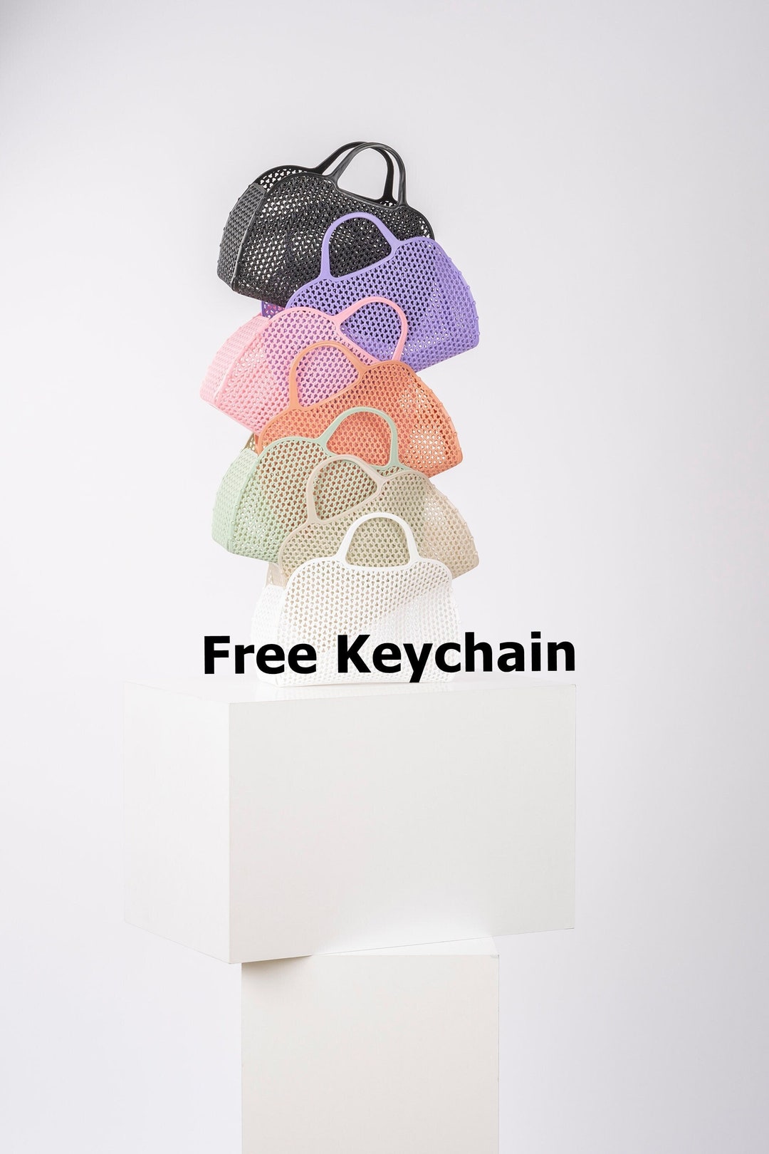 Jelly Plastic Purses Tote Bags Custom Jelly Basket Retro - Etsy