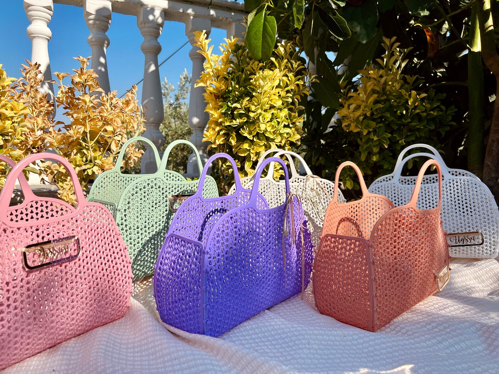 Jelly Plastic Purses Tote Bags Custom Jelly Basket Retro - Etsy