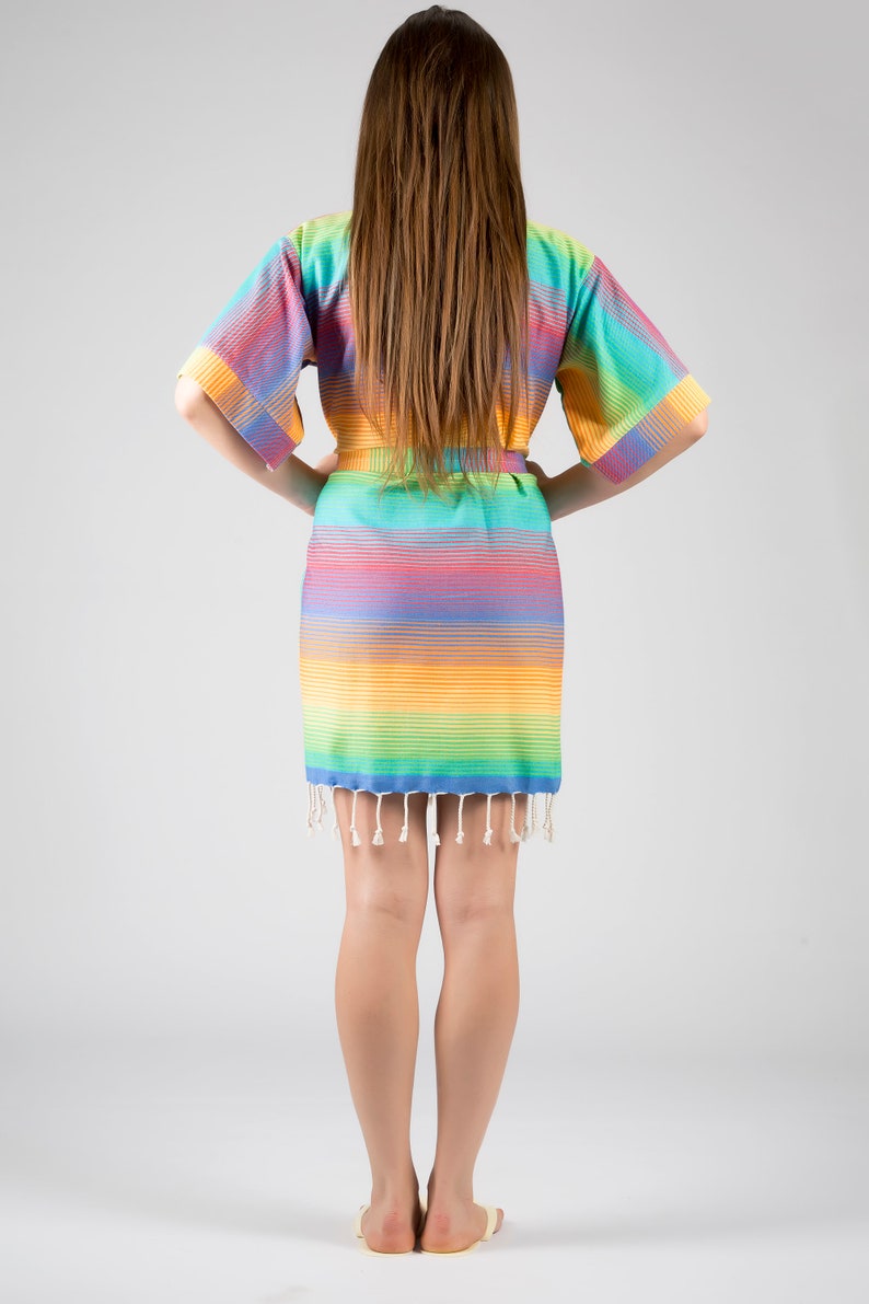 Rainbow bridesmaid robes // bridal party robes // wedding | Etsy