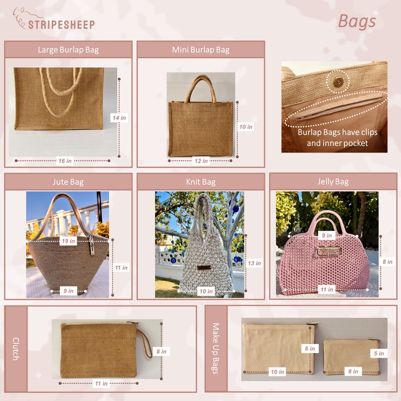 Beautiful Gift Bags Collection Burlap Tote Jelly Jute - Etsy