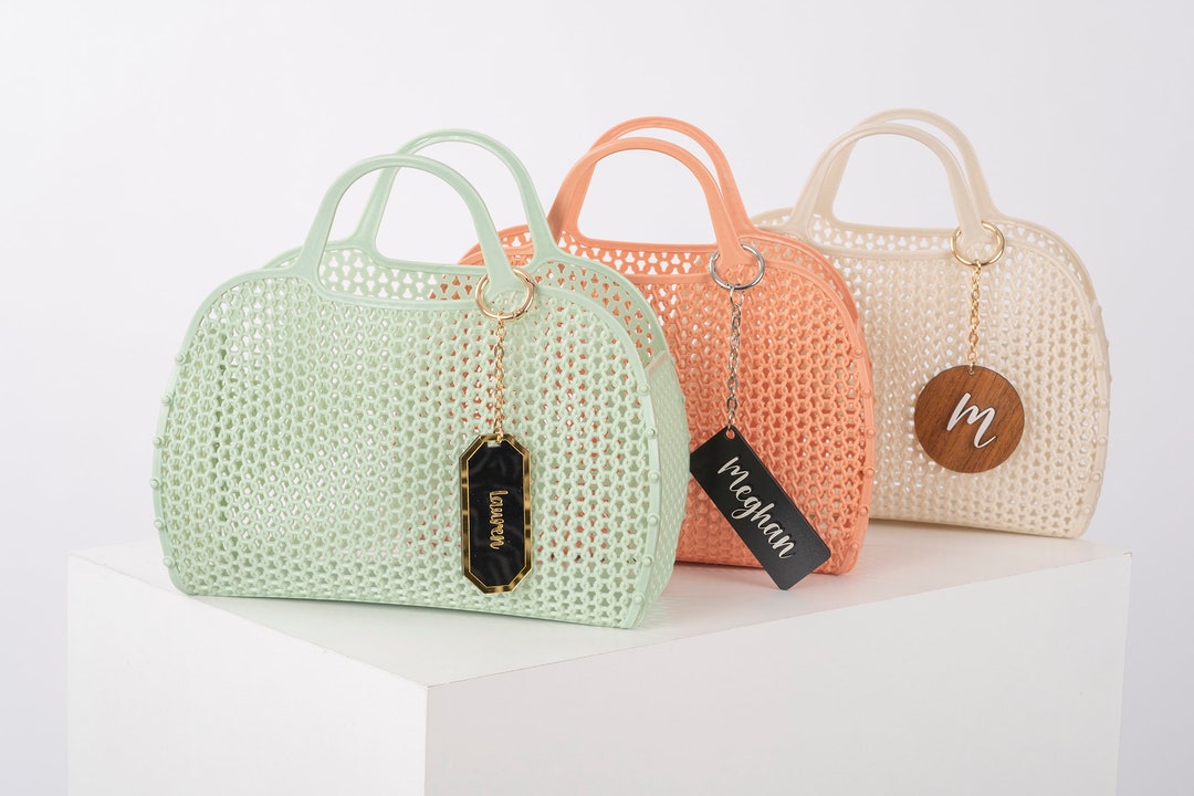 Jelly Plastic Purses Tote Bags Custom Jelly Basket Retro - Etsy