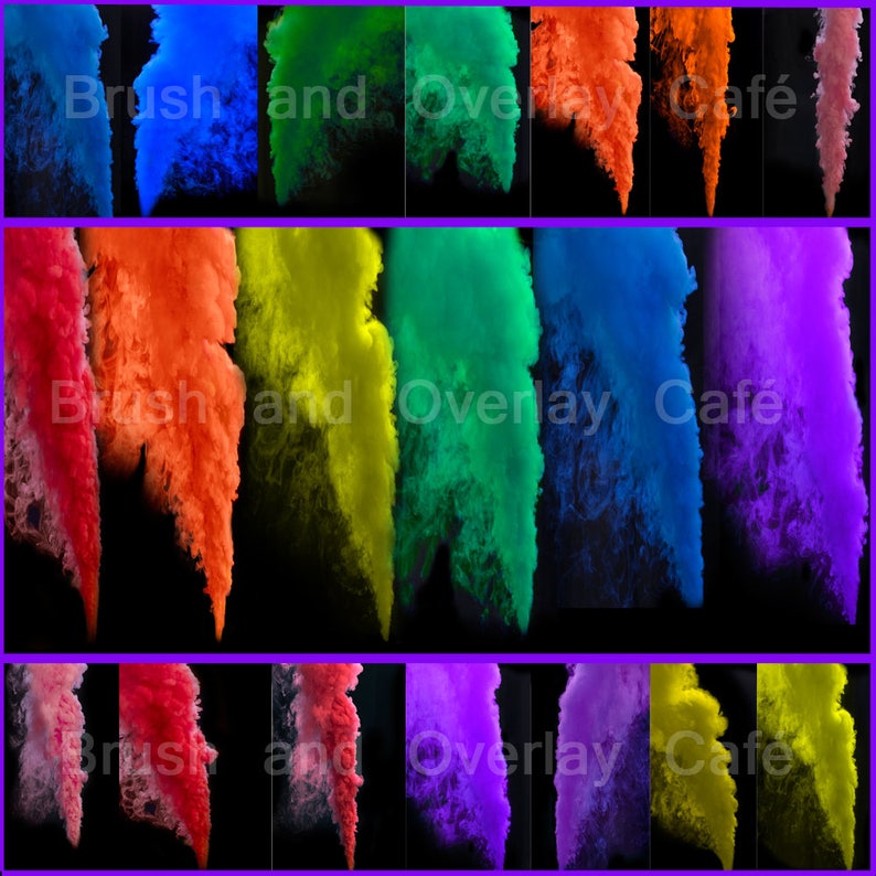 23 PNG Smoke Bomb Overlays for Photoshop and Photoshop - Etsy