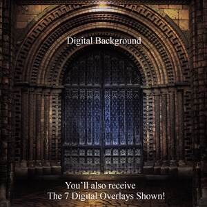 Digital Background for Photography With 7 Wizard Overlays as Layered ...