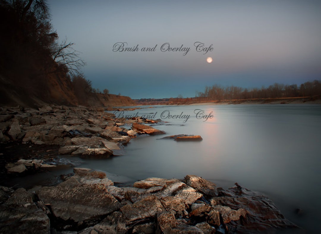 Moon River Digital Backdrop/digital Background for Photography/digital ...