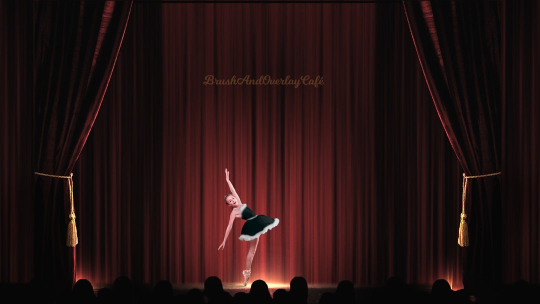 Classic Theater Stage Digital Backdrop for Photography. Perfect for ...