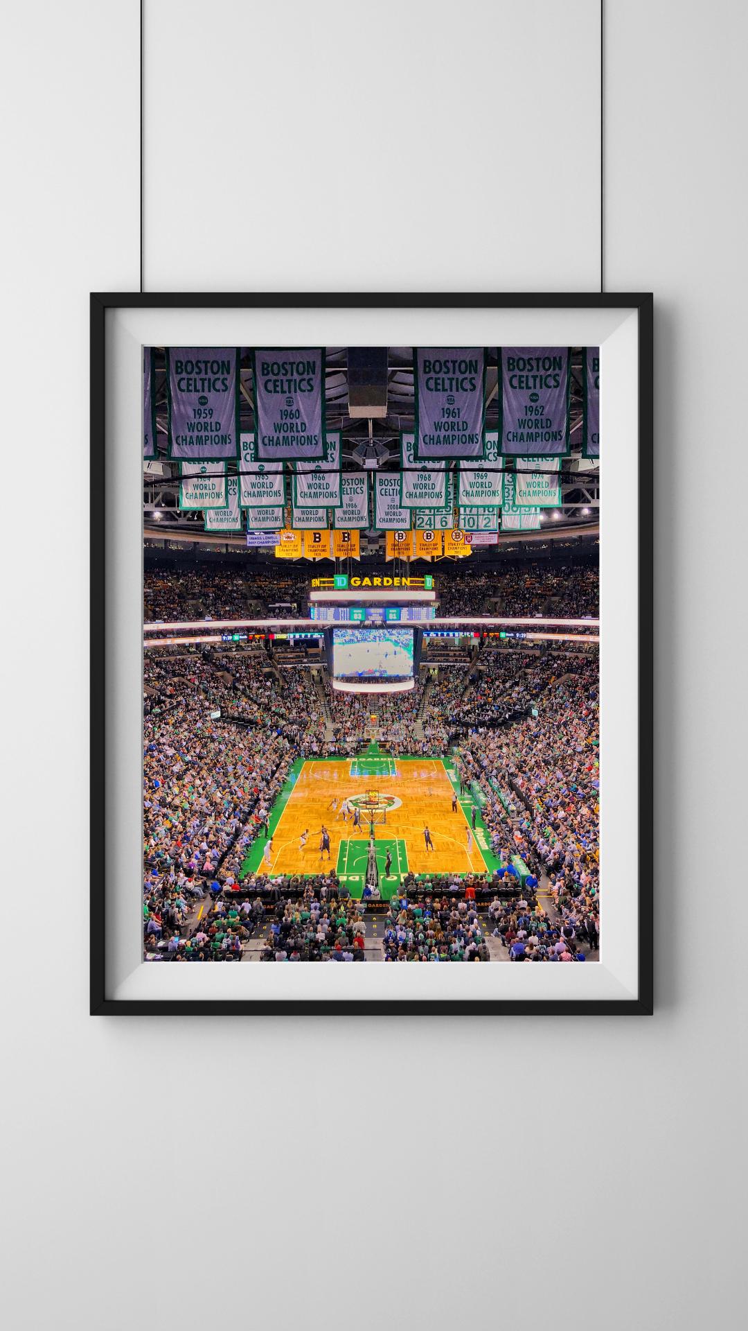 Celtics Basketball Arena View From the Rafters at TD Garden, Boston ...
