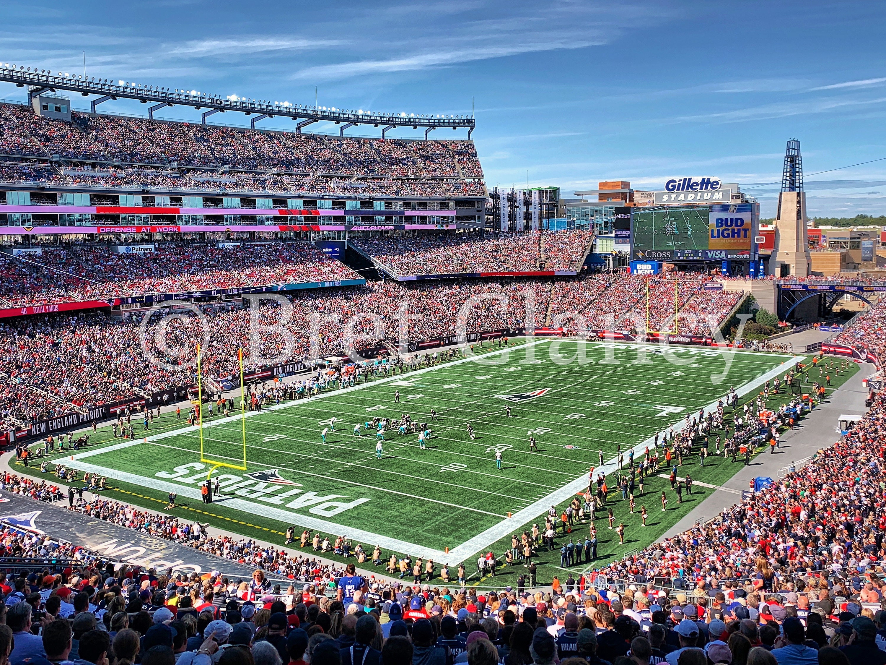 Blue Skies Over Gillette Stadium New England Patriots Photo - Etsy