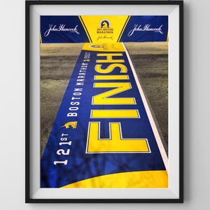 Boston Marathon Finish Line - Marathon Monday - Hopkinton to Boston 26. ...