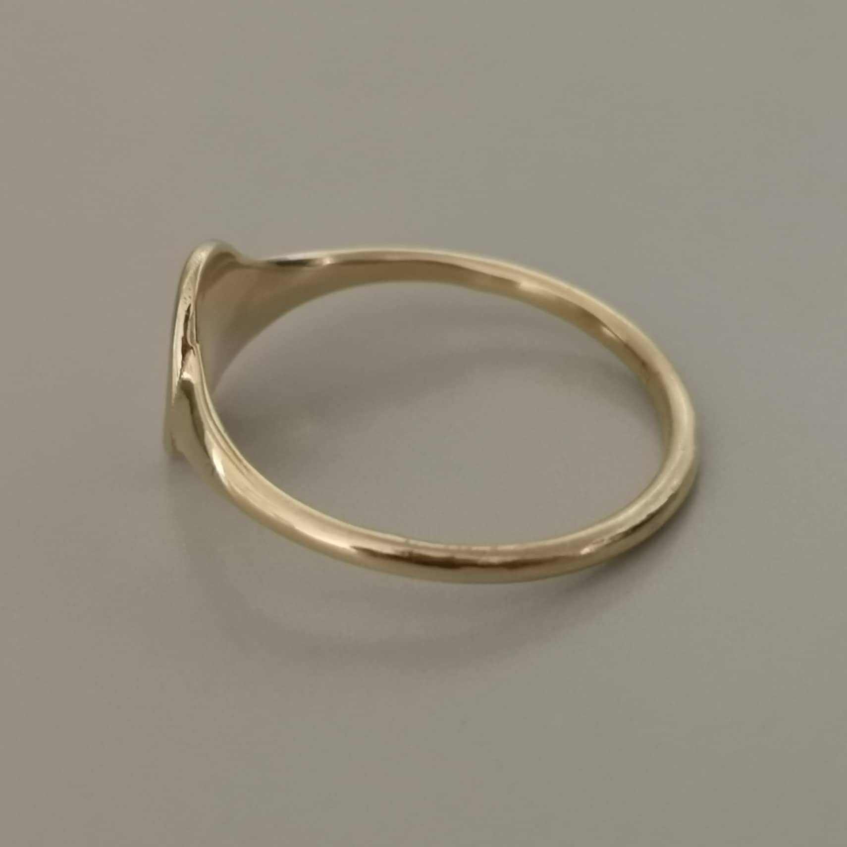 Rose Signet Ring, Flower Signet Ring, 14k Gold Rose Signet Ring ...