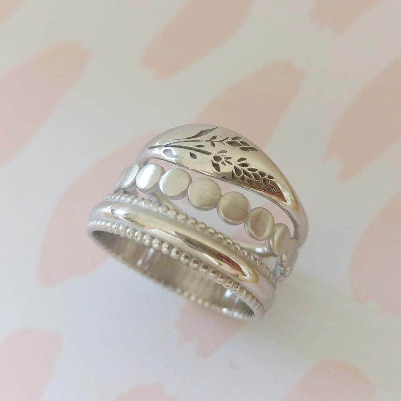 Delicate Gold Wedding Ring Unique Gold Wedding Band 14k Gold | Etsy