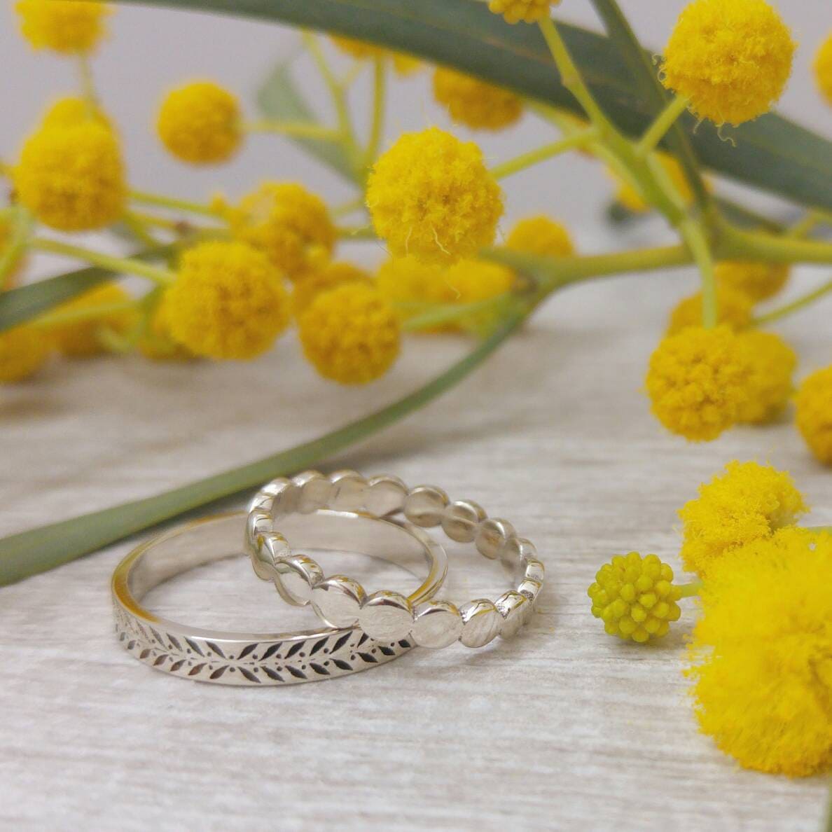 Rustic Wedding Band, Unique Wedding Band for Women, Leaves and Berries ...