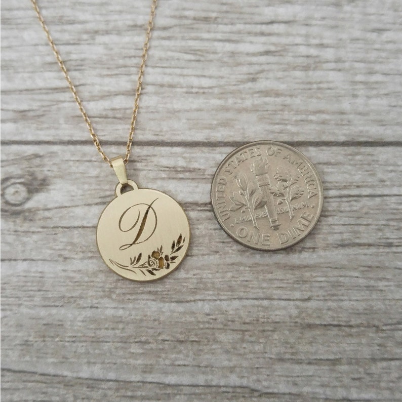 Personalized Necklace 14k Gold Initial Necklace Personalized - Etsy