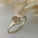 Rose Signet Ring, Flower Signet Ring, 14k Gold Rose Signet Ring , Personalized Valentine's Day ...
