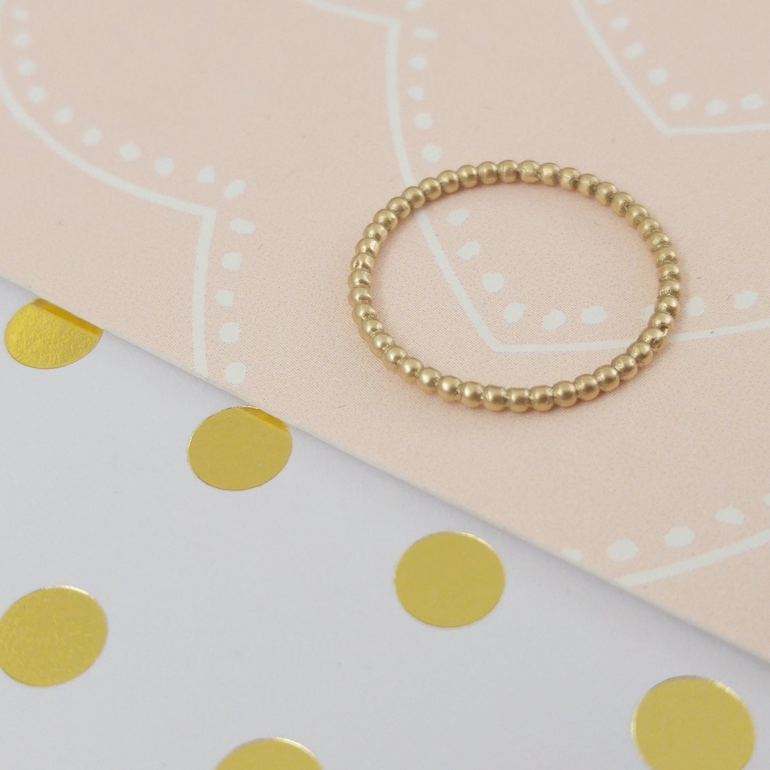 Ultra Thin 14k Gold Dot Ring Delicate Gold Ring for Women - Etsy