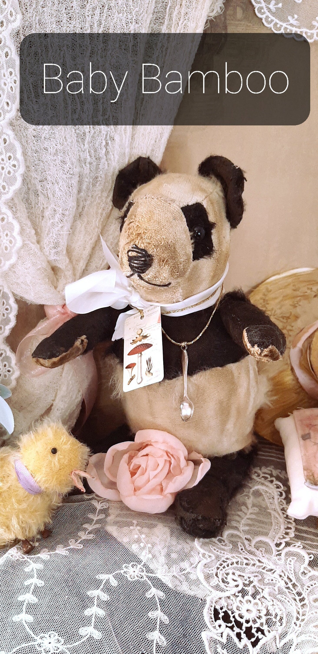 Antique Panda BAMBOO Most Likely Chiltern Not Jointed - Etsy