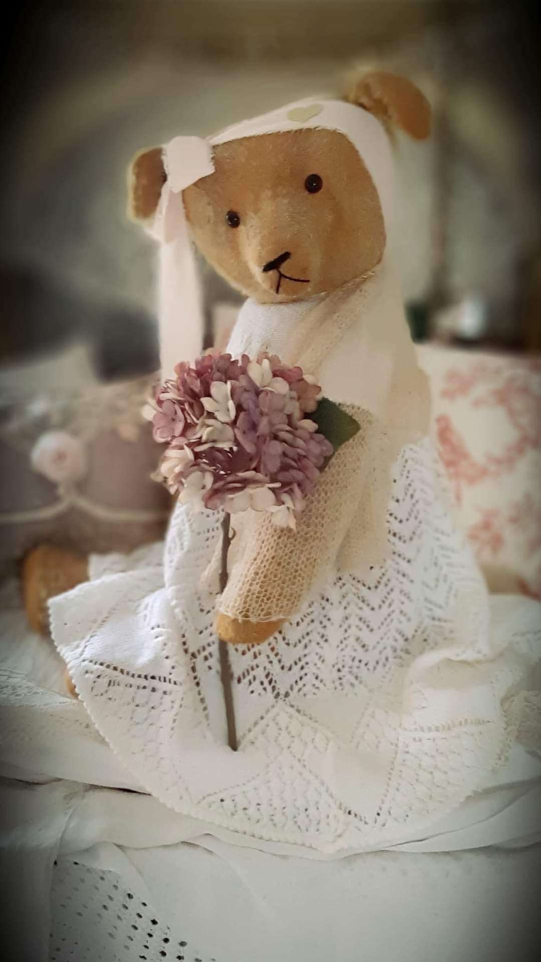 Antique American Stick Bear Teddy C1930 22inches Tall Madam Defo Ref250 ...