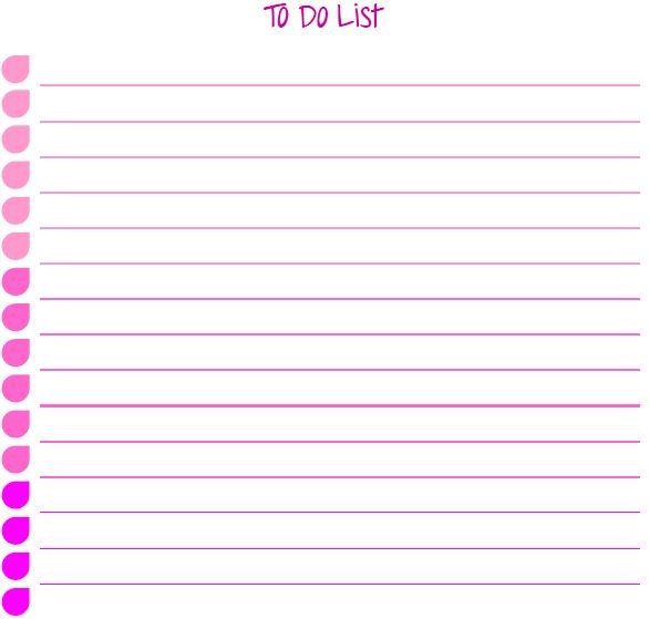To Do List Printable Bright Pinks - Etsy