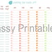 Colorful Monthly Bill Check off 8 1/2 X 11 - Etsy