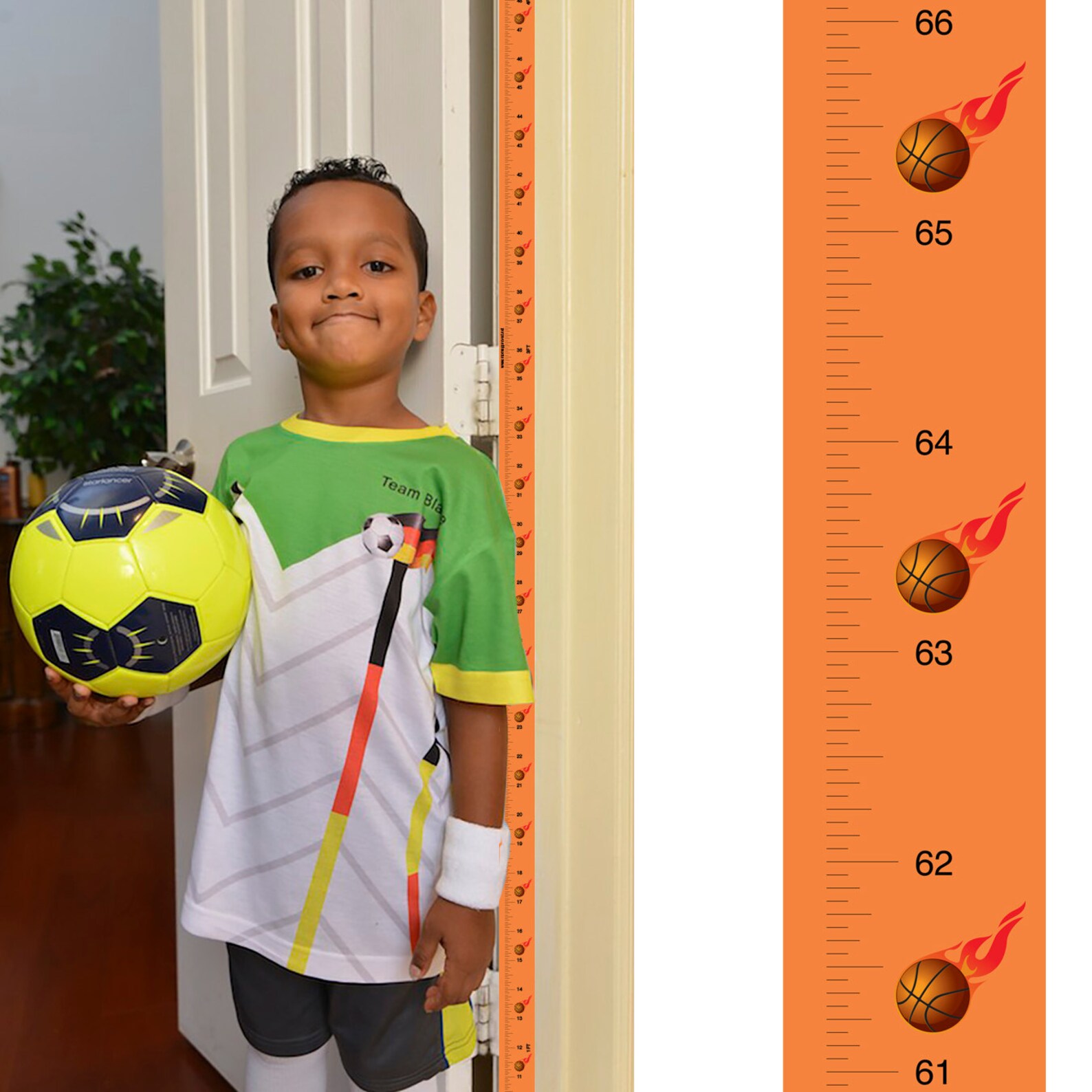 Peekaboo Basketball Growth Chart Track and Measure Height - Etsy