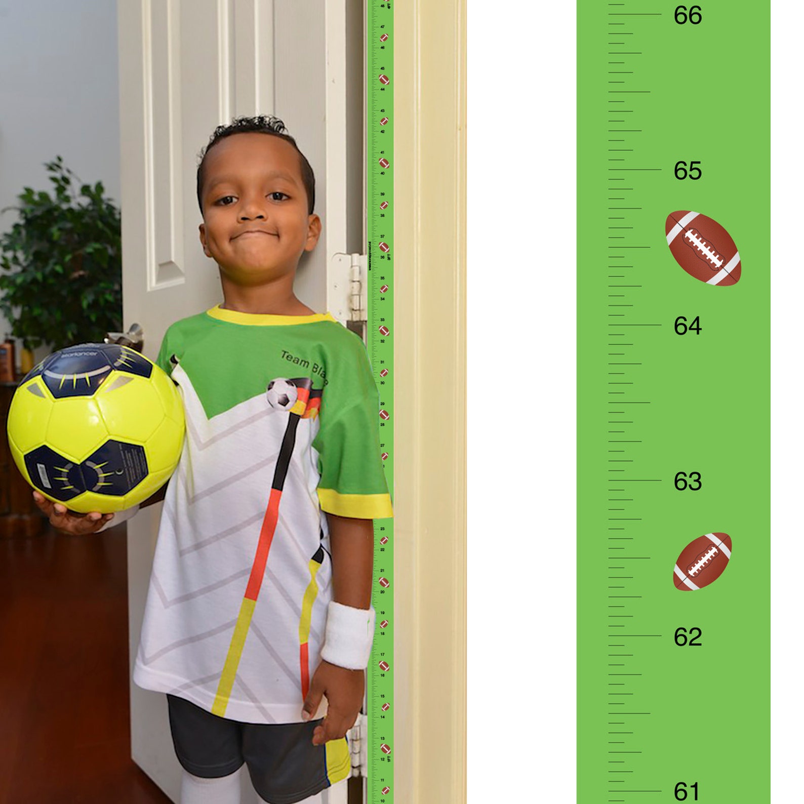 Peekaboo [football] Growth Chart: Track and Measure Height - Etsy