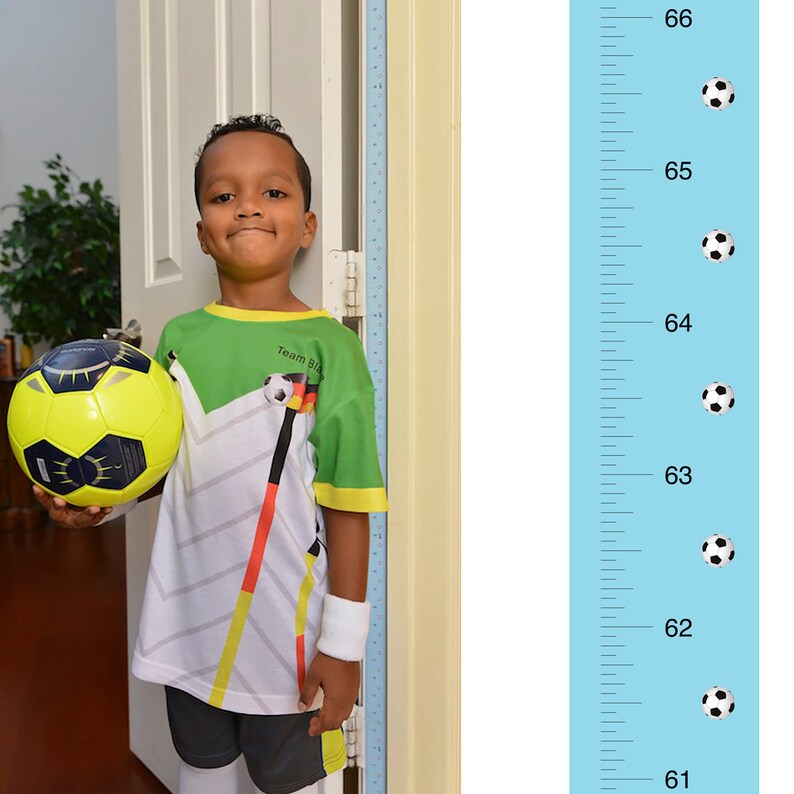 Peekaboo [soccer] Growth Chart: Track and Measure Height - Etsy
