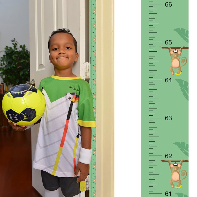 Peekaboo [mikey the Monkey] Growth Chart: Track and Measure Height - Etsy