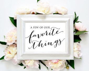 Favorite things sign | Etsy