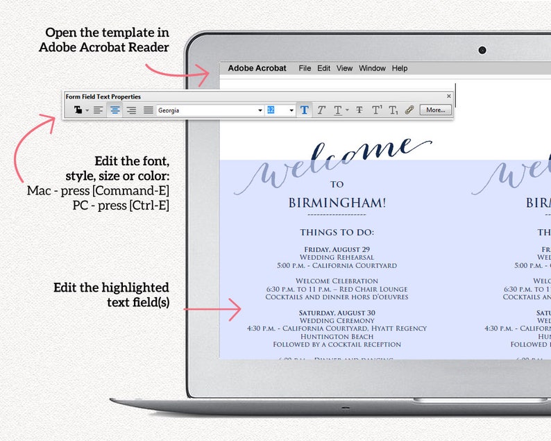 Welcome Wedding Weekend Itinerary Details Card Insert Wedding - Etsy